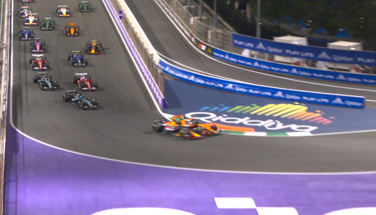 Hornerov rukolapný dôkaz o Verstappenovej nevine: Screenshot z palubnej ...